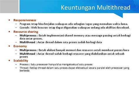 thread materi pengenalan thread pemrograman multicore model multithread
