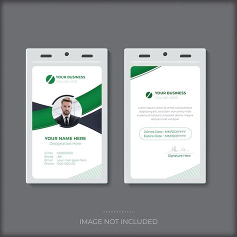 Premium Vector Creative Modern Id Card Front And Back Template