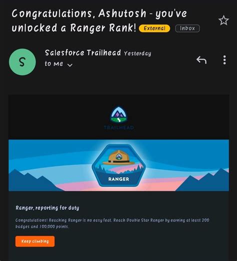 Ashutosh Dhar Dubey On Linkedin Trailhead Ranger Saleforce