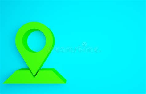 Green Map Pin Icon Isolated On Blue Background Navigation Pointer Location Map Gps