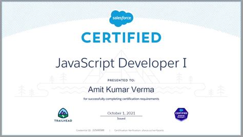 Salesforce Certified Javascript Developer 1 Amit Verma