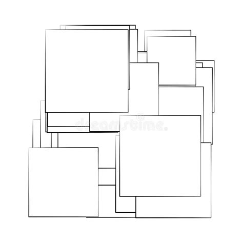 Random Rectangles Structure Vector Composition Pattern Stock Vector Illustration Of Cluster