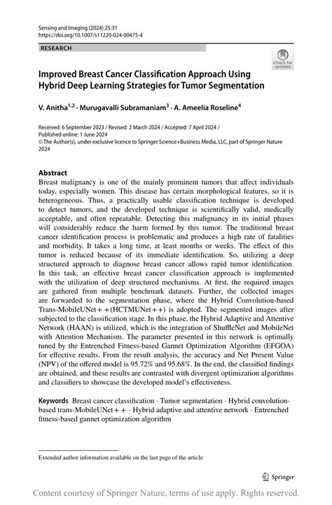 Improved Breast Cancer Classification Approach Using Hybrid Deep
