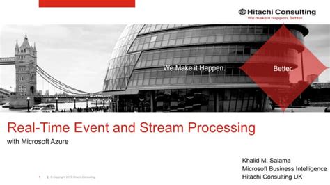 Real Time Event And Stream Processing On Ms Azure Ppt