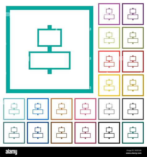 Align To Center Outline Flat White Icons On Round Color Backgrounds 6 Bonus Icons Included