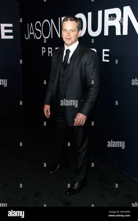 Matt Damon Attending The Las Vegas Premiere Of Jason Bourne Stock