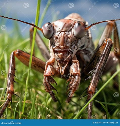 Grasshopper On The Field Geometric Figure Logo Grasshopper Cricket Insect Logo Vector