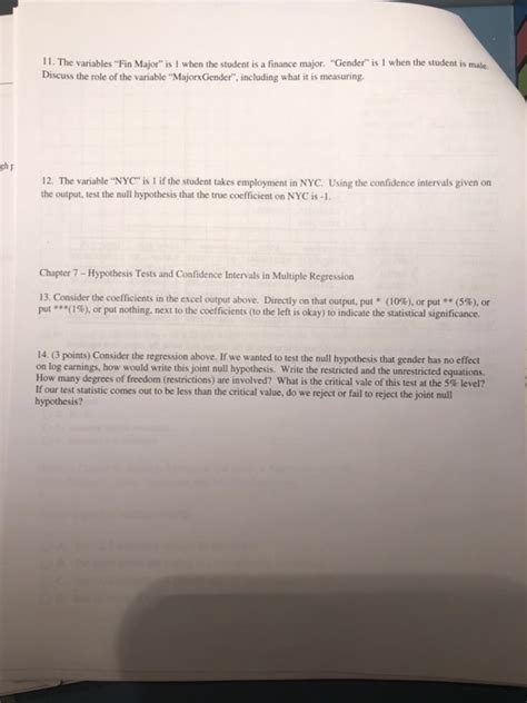 Solved Summary Output Multiple R R Square Adjusted R Square