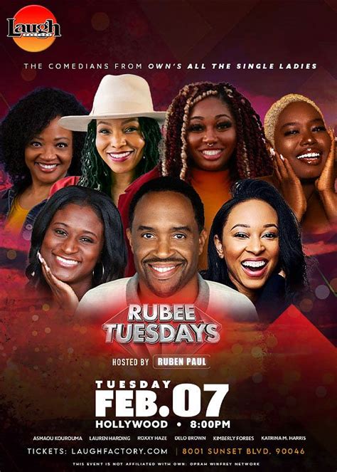 Rubee Tuesdays Tickets At Laugh Factory Hollywood In Los Angeles By