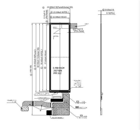 Inch AMOLED Display Module X Resolution Pins Mipi I C Interface Cd M
