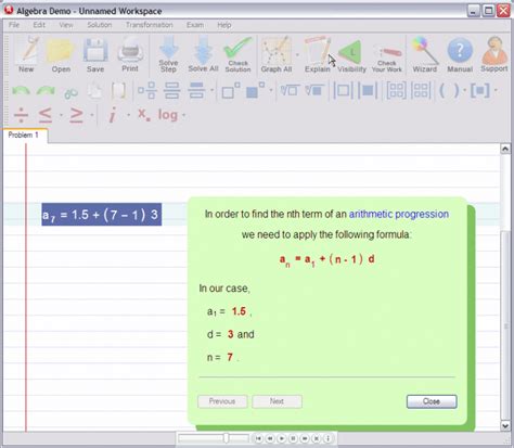 Algebrator Nth Term Of An Arithmetic Progression