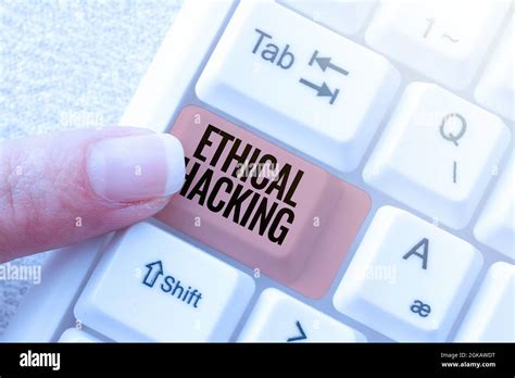 Conceptual Display Ethical Hacking Internet Concept Act Of Locating