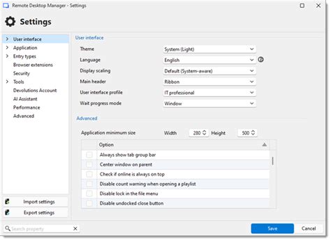 Settings Devolutions Documentation Settings Devolutions Documentation