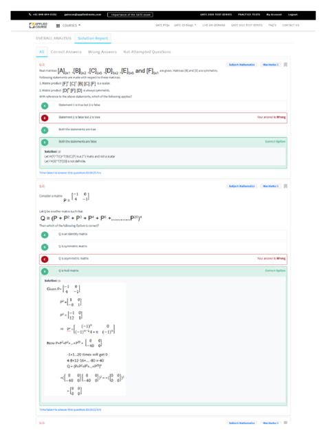 practice test 1 introduction to matrices types of matrices