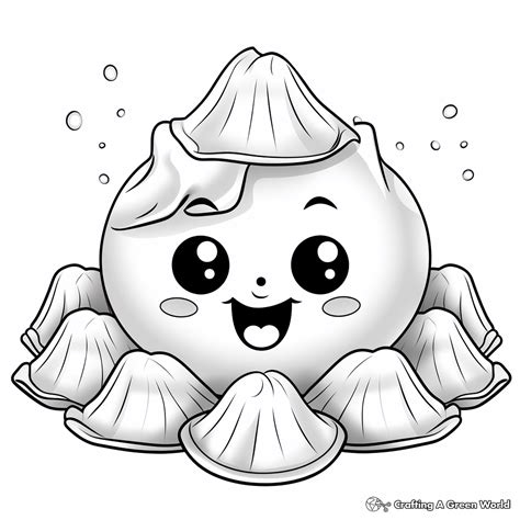 Dumpling Coloring Pages Free And Printable