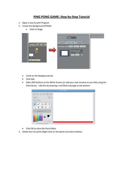 Pdf Ping Pong Game Step By Step Tutorial · Pdf Fileping Pong Game Step By Step Tutorial 1