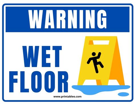 Caution Wet Floor Sign Printable