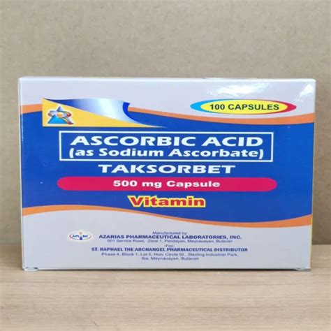 Ascorbic Acid As Sodium Ascorbate Taksorbet 100 Capsules Lazada Ph