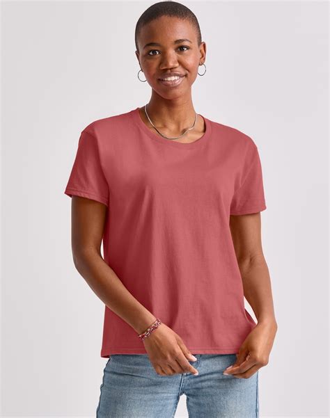 Hanes Essentials Womens Cotton T Shirt Oversized Fit