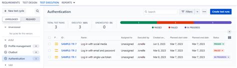 work with test runs and test cycles