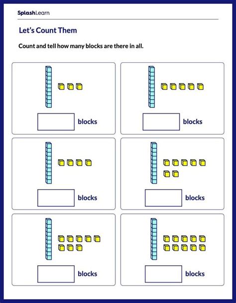 Counting Blocks Worksheets Yes I Can Count Common Core Counting