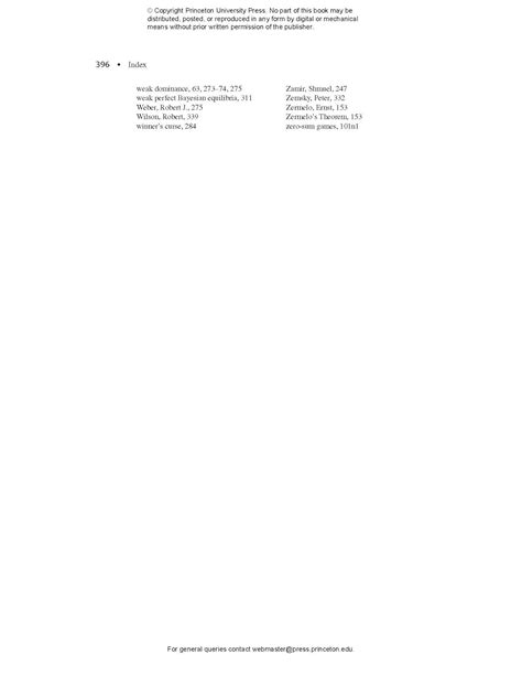 Game Theory Princeton University Press Game Theory Princeton University Press