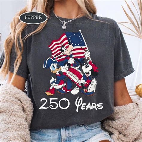 Happy 250th Birthday Usa Disney Shirt America 250 Tee Patriotic 4th