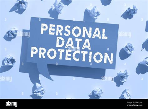 Text Showing Inspiration Personal Data Protection Business Idea Protecting And Identify