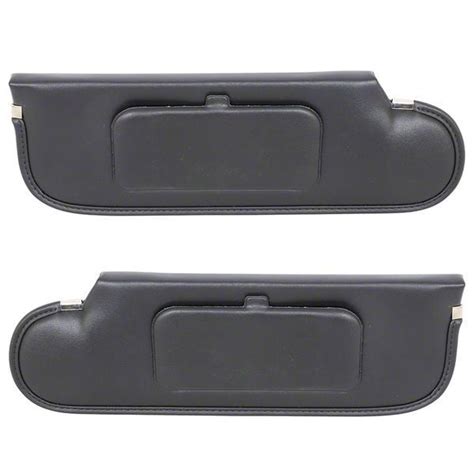 Mustang Sun Visors With Mirrors Black Vinyl 87 93 Mustang Convertible