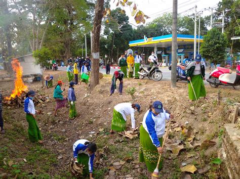 အင်္ဂပူမြို့သန့်ရှင်းသာယာလှပ အမှိုက်ကင်းစင်စေရေး ဌာနဆိုင်ရာများစုပေါင်း အမှိုက်ကောက် သန့်ရှင