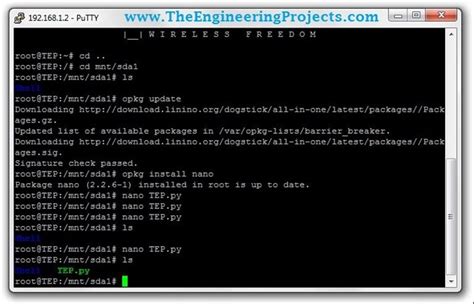 Access Linux Server Of Arduino Yun With Putty The Engineering Projects