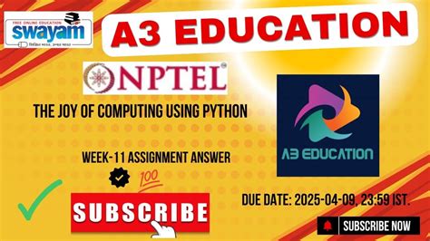 Nptel The Joy Of Computing Using Python Week 11 Assignment Answers