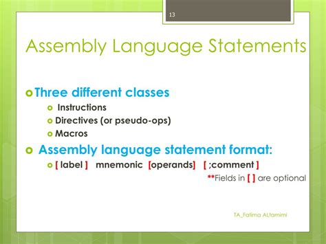Types Of Assembly Language Statements At Carl Cosme Blog