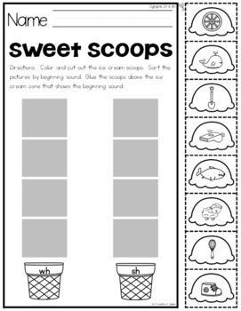 Digraphs Beginning Digraph Sort For CH SH TH WH By Pocketful Of Centers