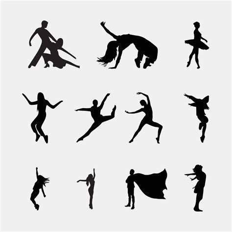 Vector Dance Silhouette Set 6210661 Vector Art At Vecteezy