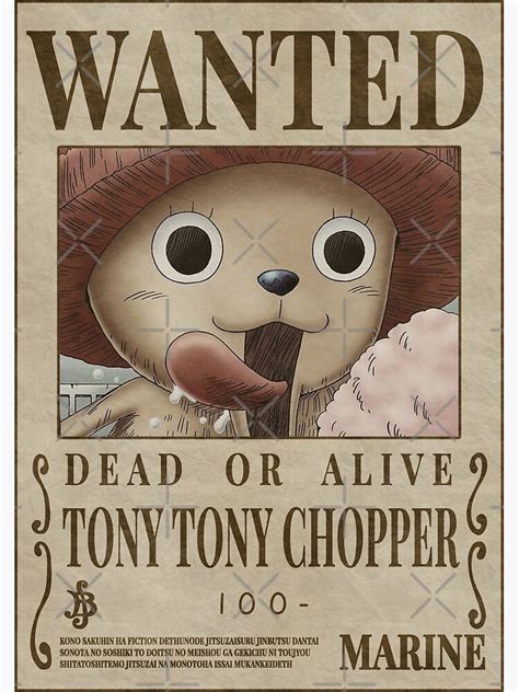 Chopper Wanted Poster One Piece Bounty 2023 Updated Price Poster