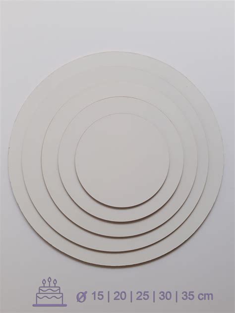 50 Bases Blancas Redondas 3mm Bases Para Pasteles Glaser