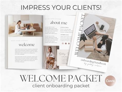 Client Welcome Packet Template Virtual Assistant Welcome Packet New Client Service Guide