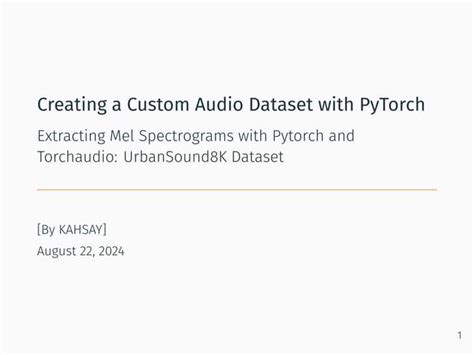 extracting mel spectrograms with pytorch and torchaudio pdf