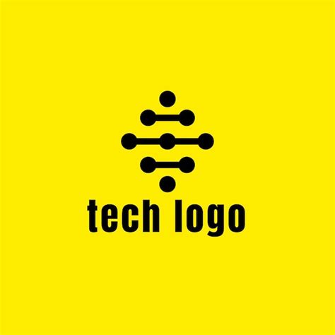 기술 로고 디자인 프리미엄 벡터