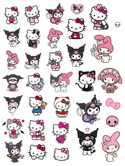 Sanrio Printable Sticker Sheet Goodnotes Planner Templates Free