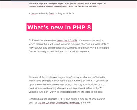 Whats New In Php 8 • Wpshout
