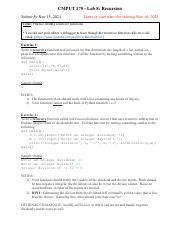Lab Recursion Pdf CMPUT Lab Recursion Submit By Nov Demo In Your Time
