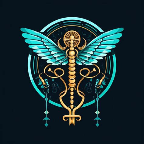 Premium Photo Caduceus Logo Genomic Diagnostic Lab Incorporating