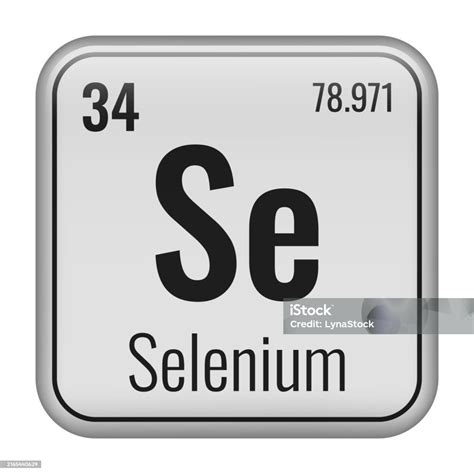 Selenium Symbol Chemical Element Of The Periodic Table Vector
