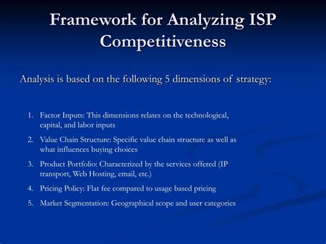 PPT A Framework For Analyzing Strategies Of Internet Service Providers ISP PowerPoint