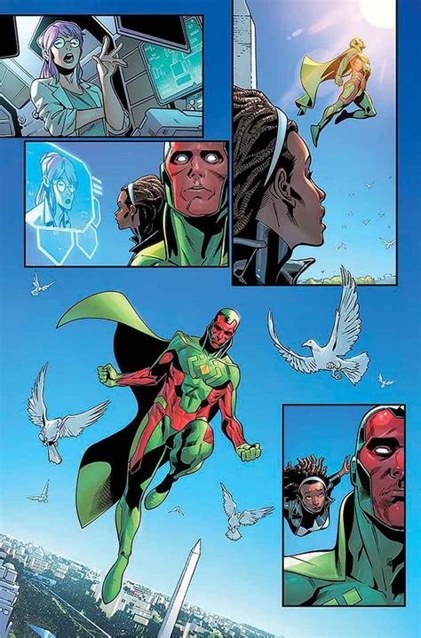 Avengers No Road Home Issue 1 Preview 5 Vision Marvel Comics Marvel Comics Vintage Vision