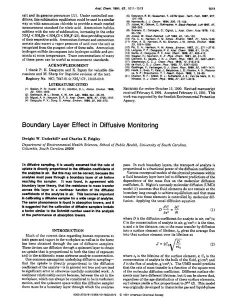 Pdf Boundary Layer Effect In Diffusive Monitoring Dokumentips