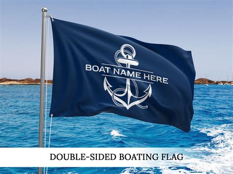 Personalized Nautical Boat Flag Double Sided For Sailors And Boaters