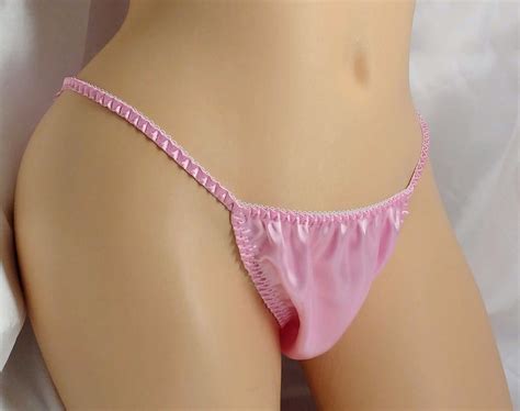 Pink Satin Bikini Panties